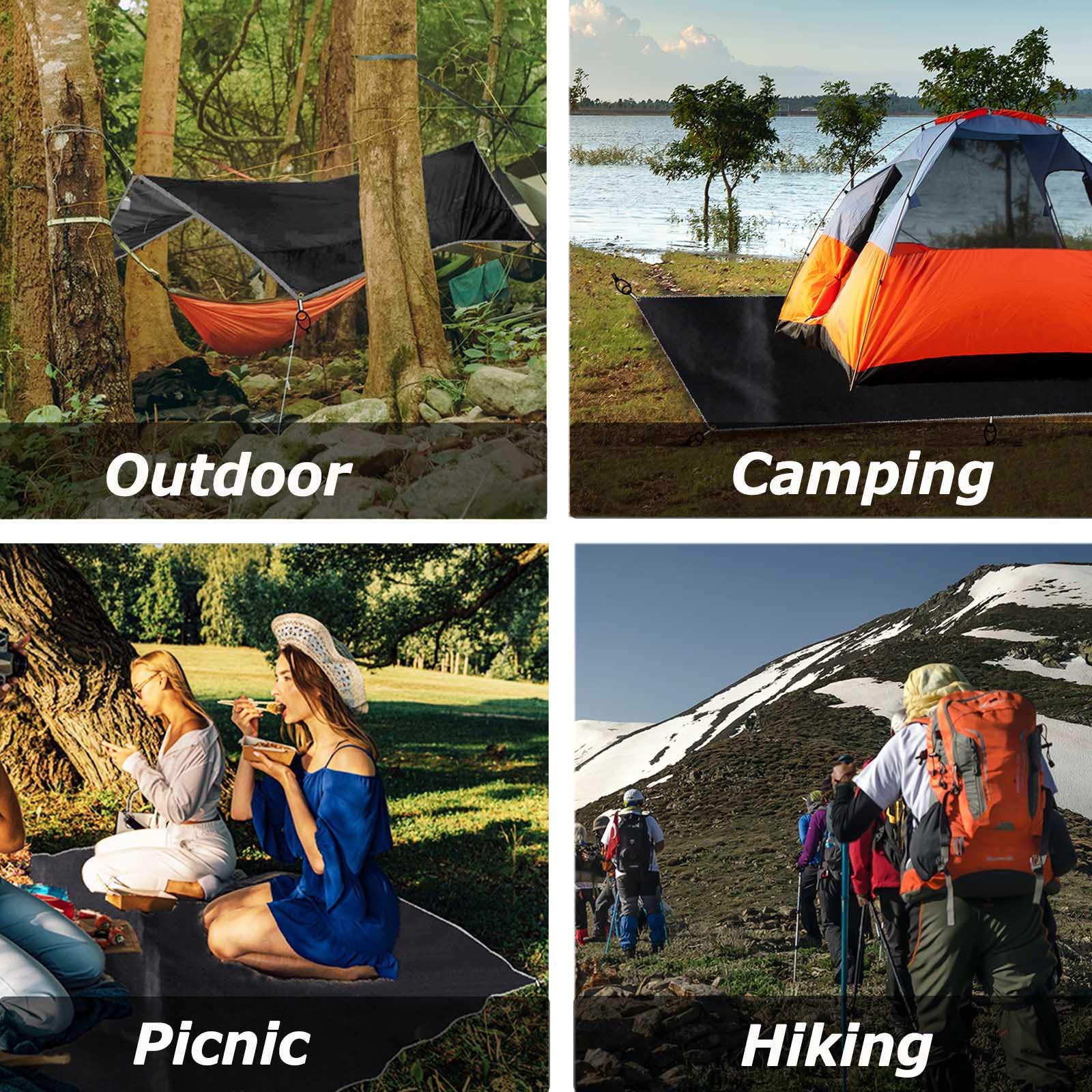 Frelaxy Tent Footprint, Waterproof Camping Tarp, High-Density Tent Tarp with PU3000mm Waterproofing for Hiking, Camping, Backpacking, Outdoor