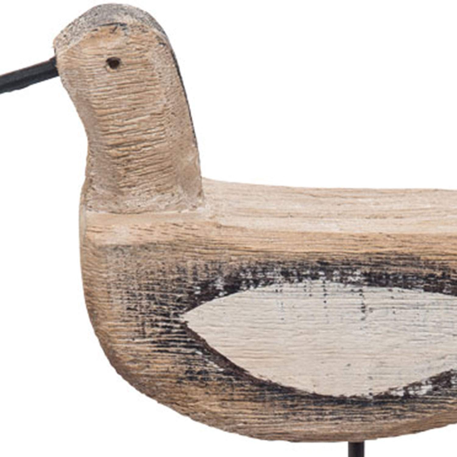 Foreside Home & Garden Rustic Bird Wood Sculpture Table Top Décor, 28, Brown