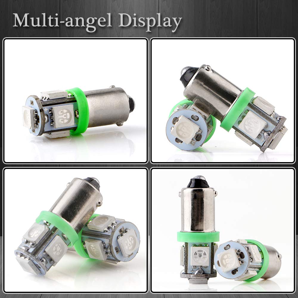 GE 44 Bulb 1893 47 756 1847 Wedge Pinball Machine Light 6VDC/6.3VDC Green (Pack of 20)