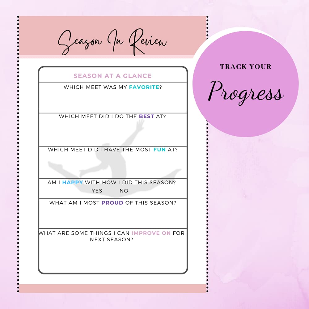 GymnasticsHQ Gymnastic Mindset & Meet Journal: Gymnastics Scorebook for Girls - Ultimate Book to Set Goals & Track Up to Meets, Improve Gymnastic Performance