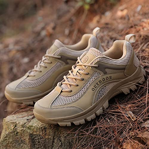 HARMOX Women's Men's Hiking Boot Anti-Slip Hiking Boots Women Waterproof Brown