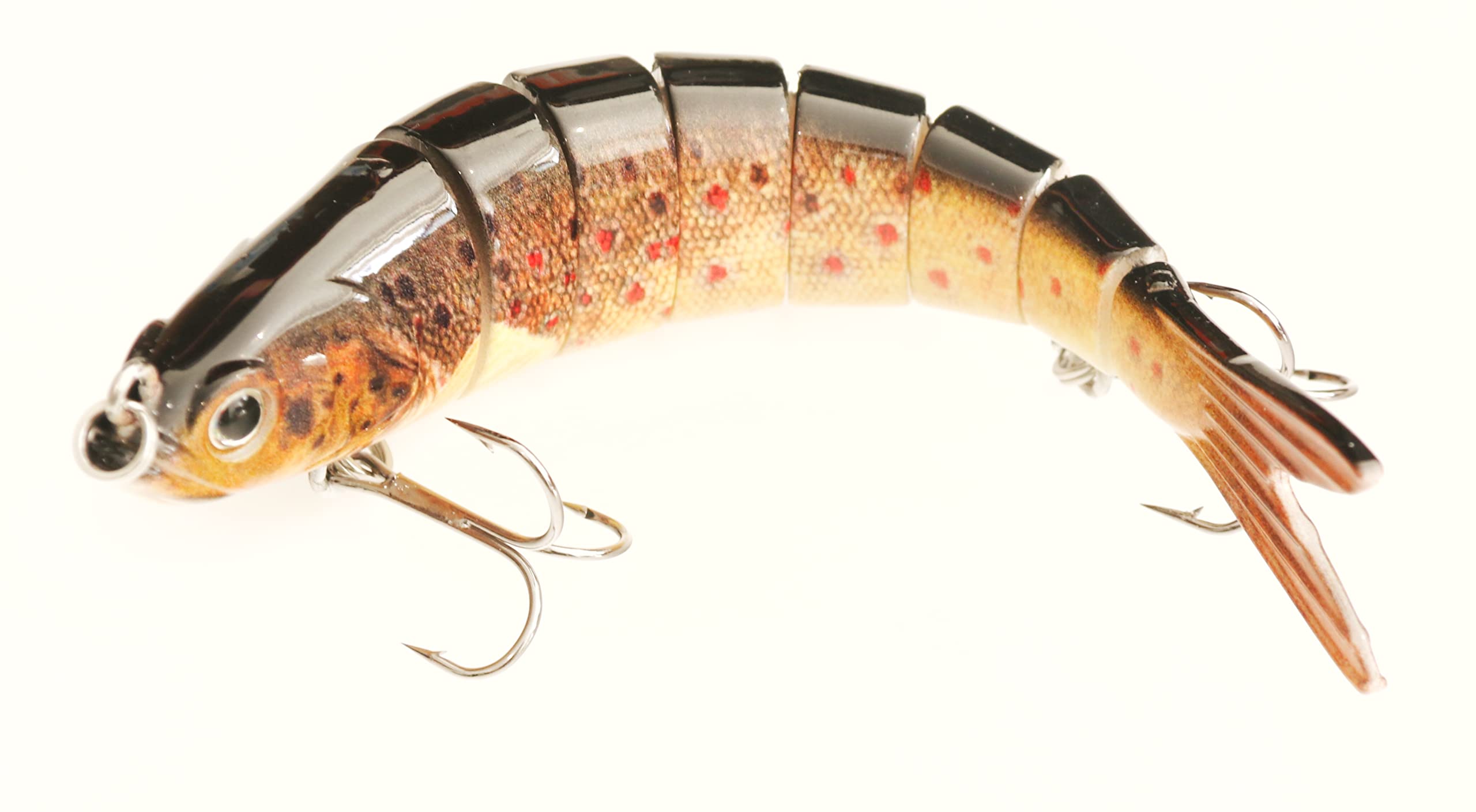 Fishing Lure Baits Lifelike Multi-Jointed 8 Sections Slow Sinking Swimbaits Bait Tackle Kits 3pcs, Freshwater Fishing Tackle