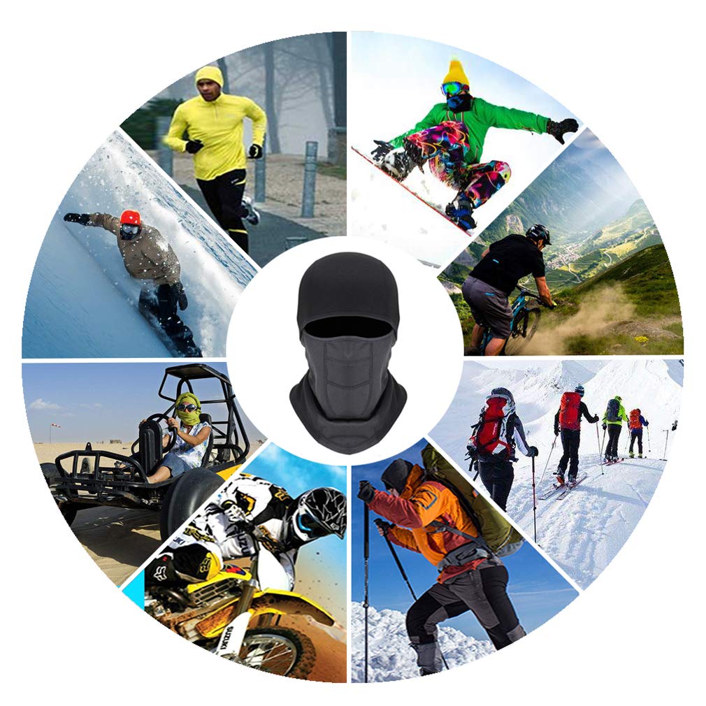 FSIGOM Windproof Balaclava Face Ski Mask,Winter Hat Outdoors Helmet Liner Mask, Suitable for Skiing Motorcycle Bicycle Climbing,Black…
