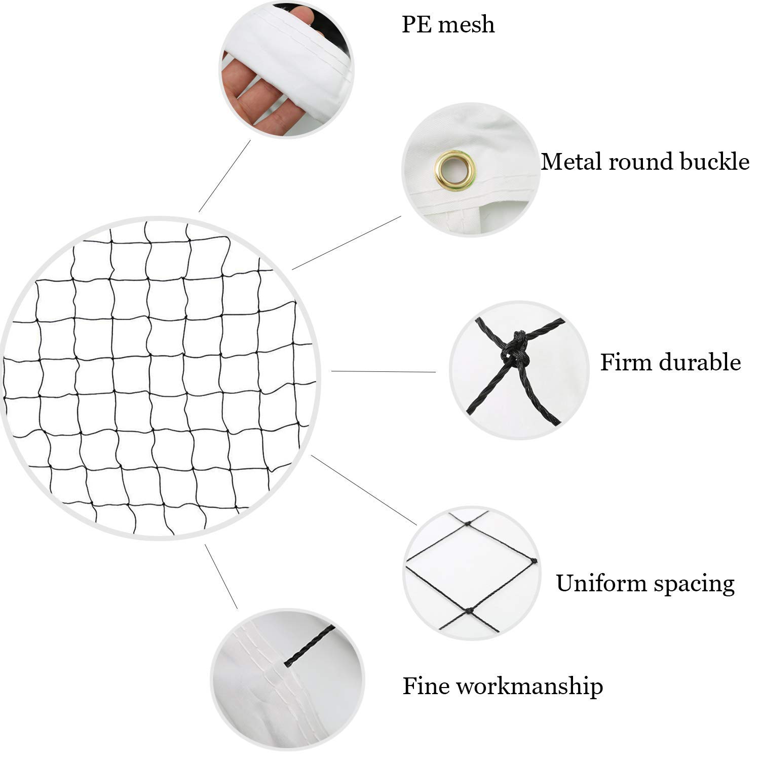 Forestfish Volleyball Net for Garden Backyard Beach Outdoor Sports,31 Feet x 3.2 Feet