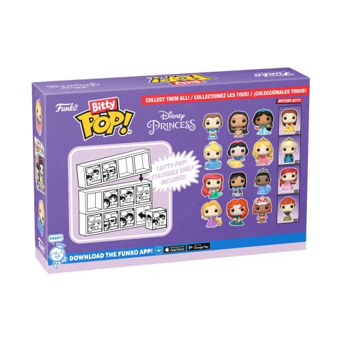 Funko Bitty Pop! Disney Princess Mini Collectible Toys 4-Pack - Peasant Belle, Pocahontas, Jasmine & Mystery Chase Figure (Styles May Vary)
