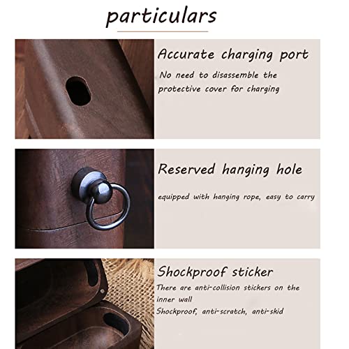 for Bose QuietComfort II Case,Fashion Premium Walnut Wood Business Cover for Bose QuietComfort II
