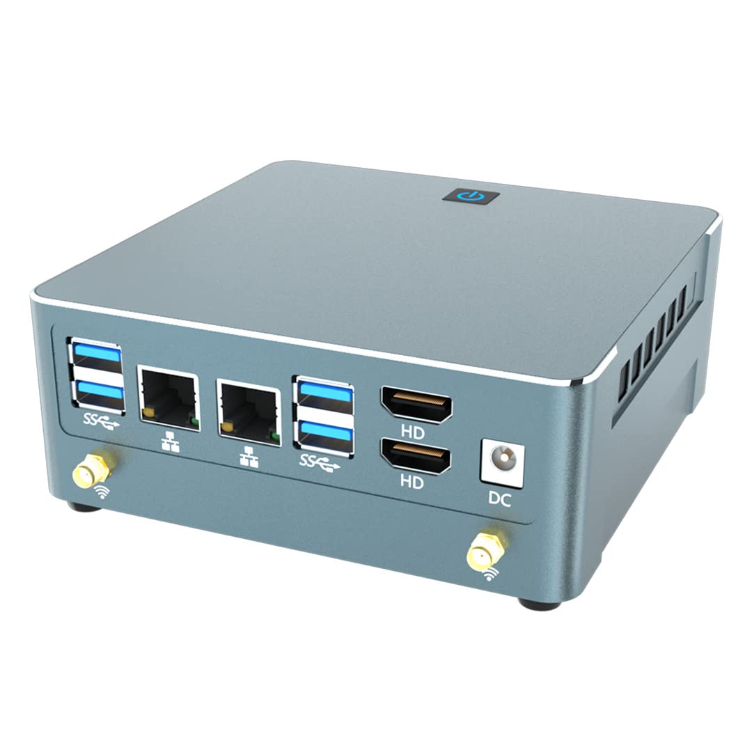 msecore Mini PC AMD Ryzen R5-3500U 4 Cores 32GB DDR4 1T NVME M.2 SSD, 2*HDMI Dual Display 4K@60Hz, Wi-Fi 6, Bluetooth 5.1, Dual LAN Desktop Computer Windows 11 Pro