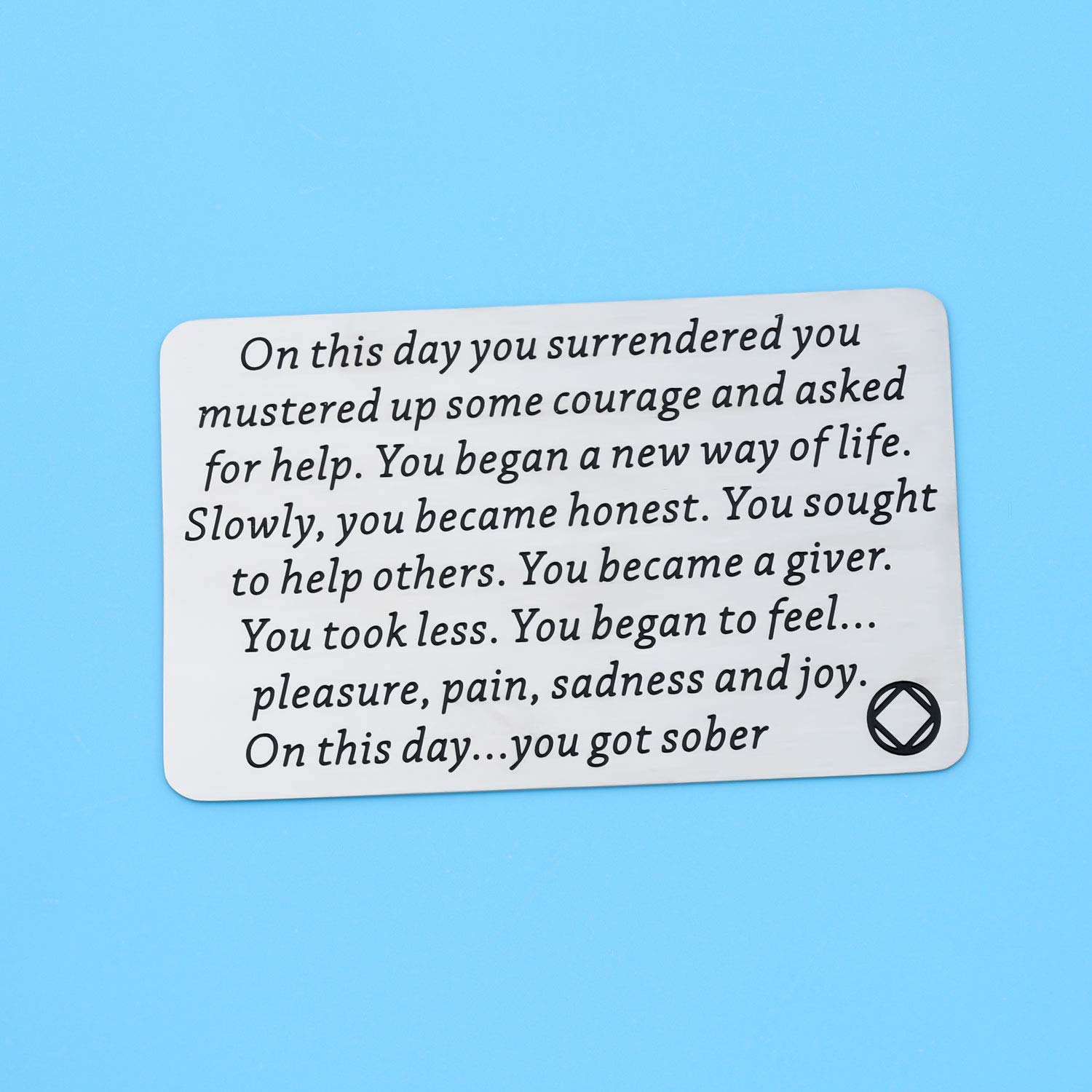 FOTAP Sobriety Gift AA Gift NA Gift 12 Step Gifts Addiction Recovery Gift Alcoholics Anonymous AA Recovery Sobriety Wallet Insert Card (Sober NA Wallet)