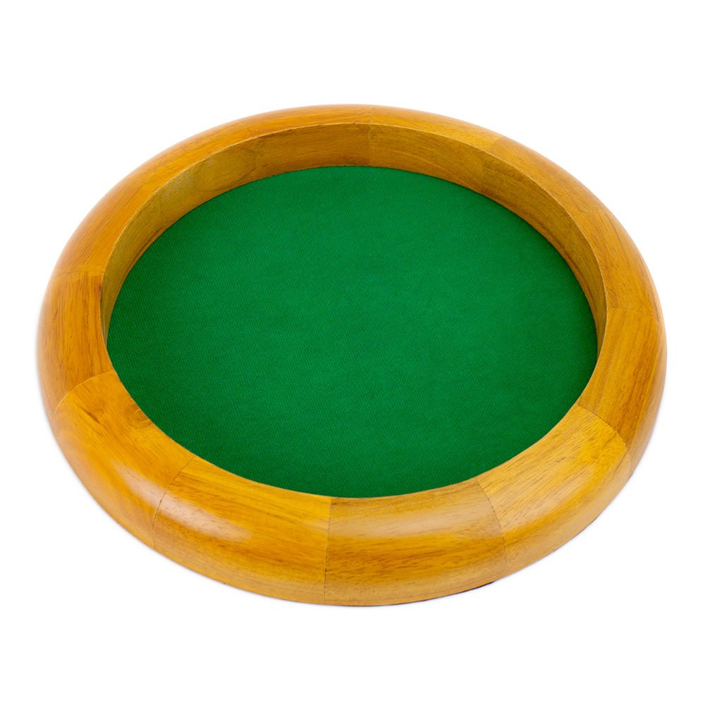 Wiz Dice 12-inch Felt-Lined Wooden Dice Trays (Round)
