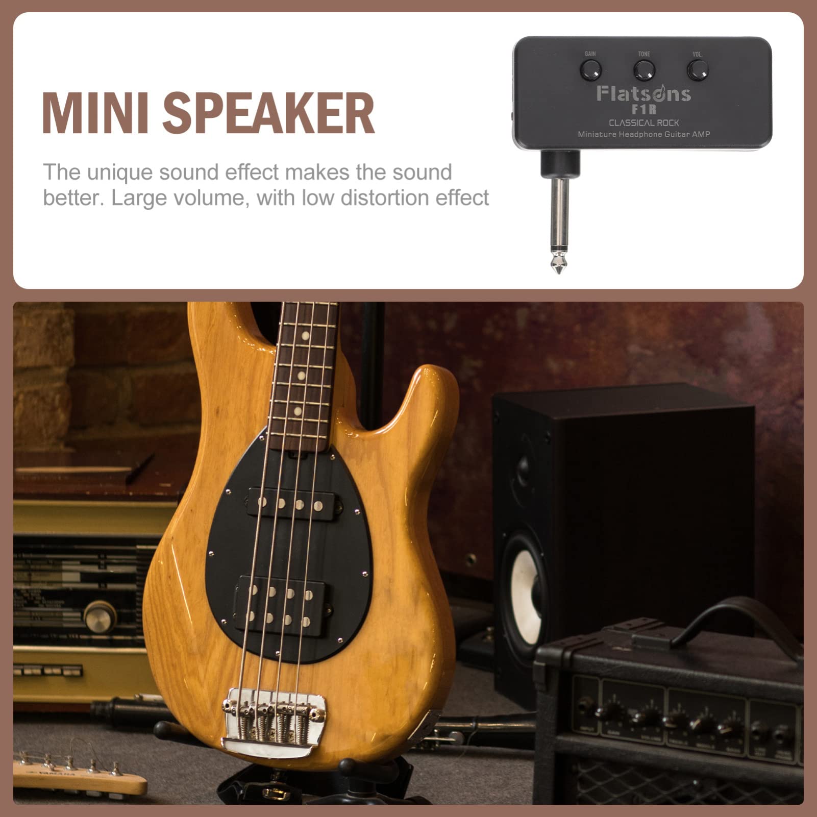 Guitar Amplifier Guitar Speaker Outdoor Amp for Electric Guitar Portable Headphone Amp Rushead Max Guitar Amp Acoustic Guitar Loudspeaker Plug- in Guitar Amp Earphone Abs Tool