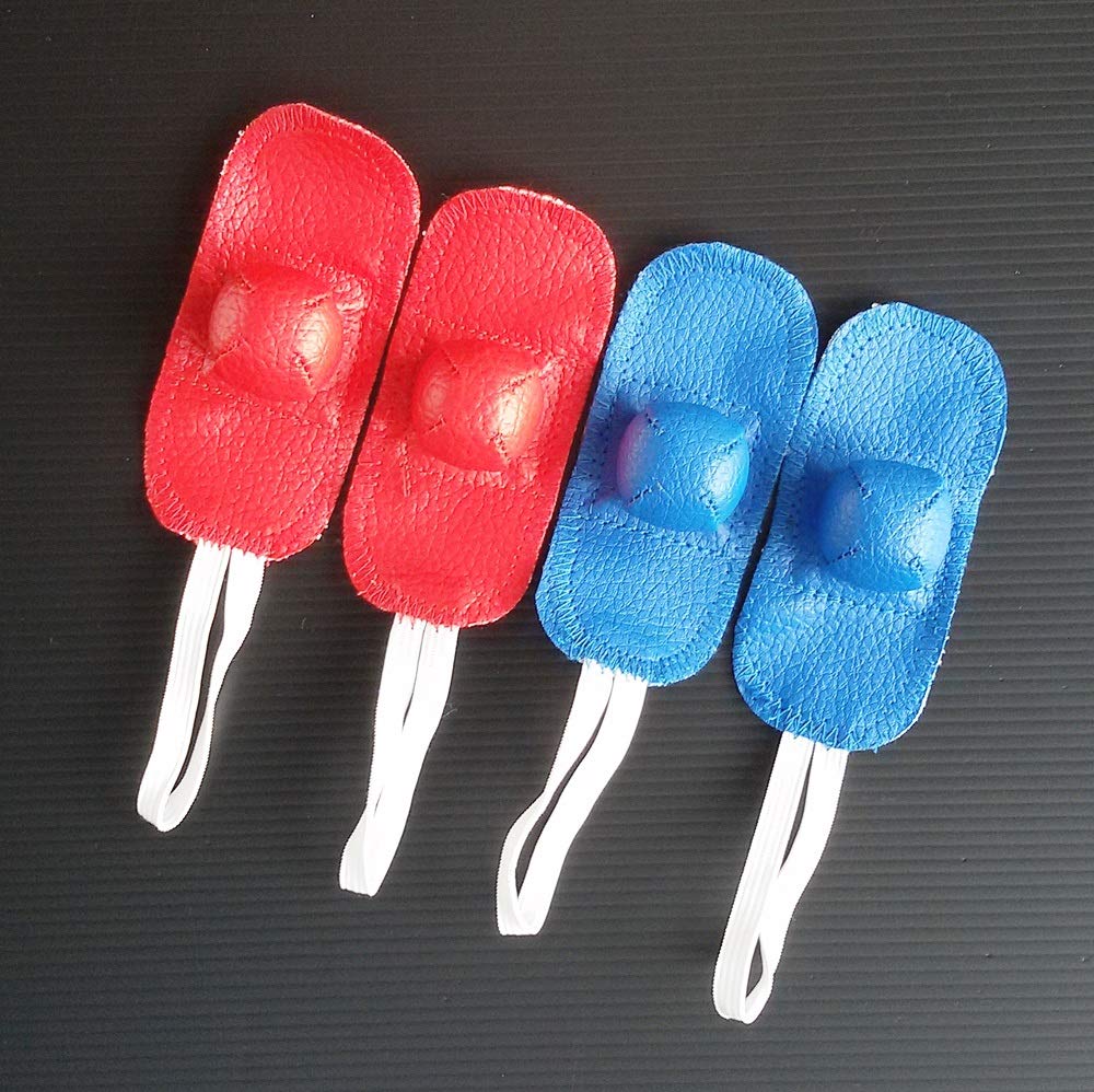 FROSIS 2 Pairs Fighting Rooster Gamefowl Botas para GALLOS BREEDING Protective Care Blue Red White
