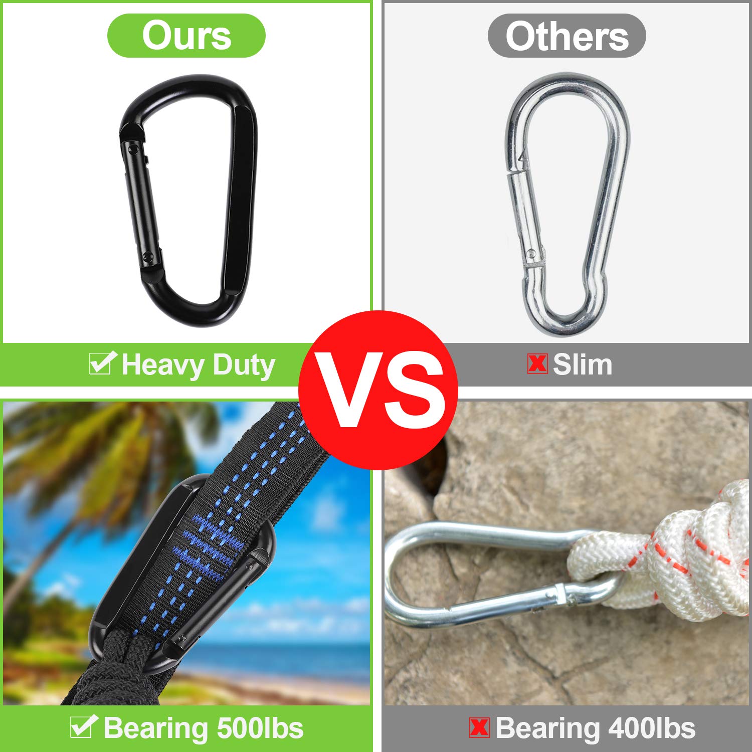 GALAROES Camping Hammock - Double & Single Portable Hammocks with 2 Tree Straps, Lightweight Nylon Parachute Hammocks for Travel, Beach, Backyard, Patio, Hiking