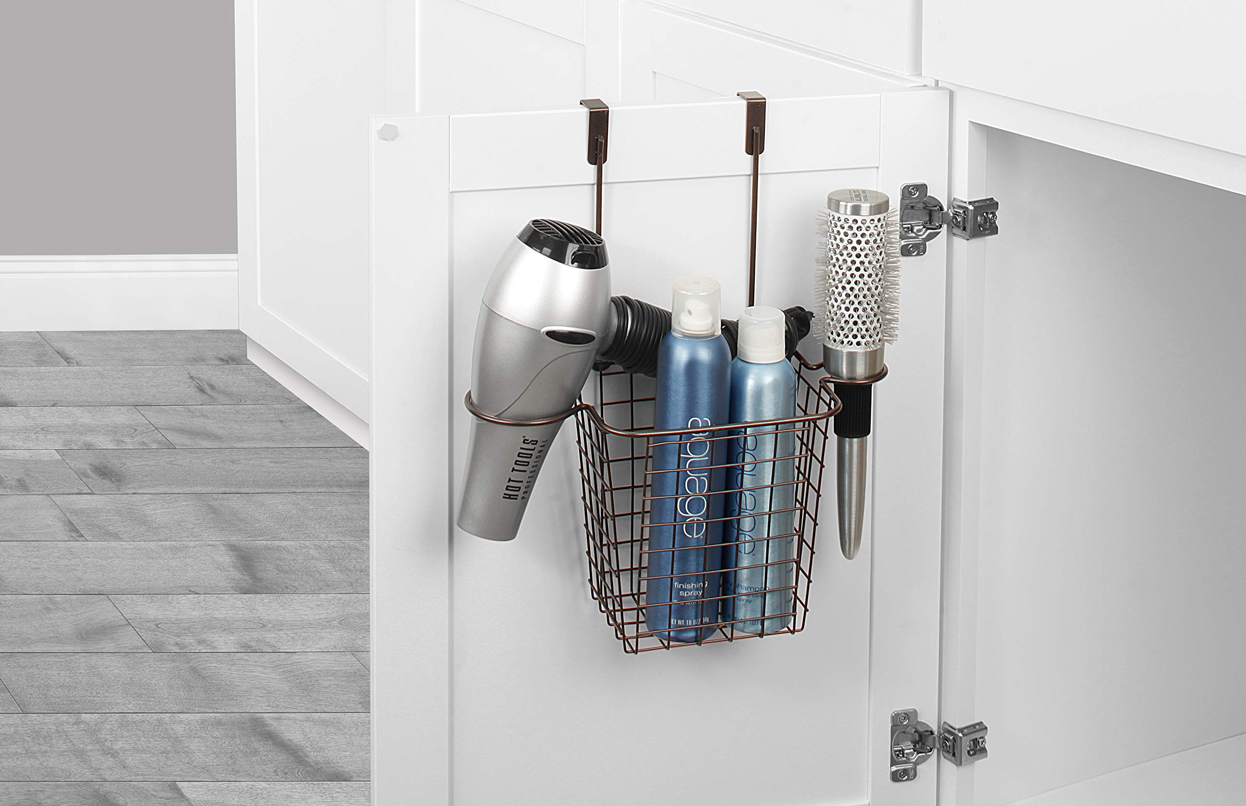 Spectrum Diversified Grid Hair Styling Station, Over the Cabinet Door, Bronze