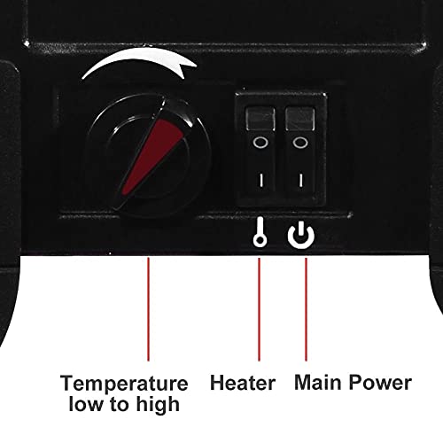 FRITHJILL Electric Fireplace Heater,1400w 18" Indoor Freestanding Fireplace Stove with Realistic Flame Effect