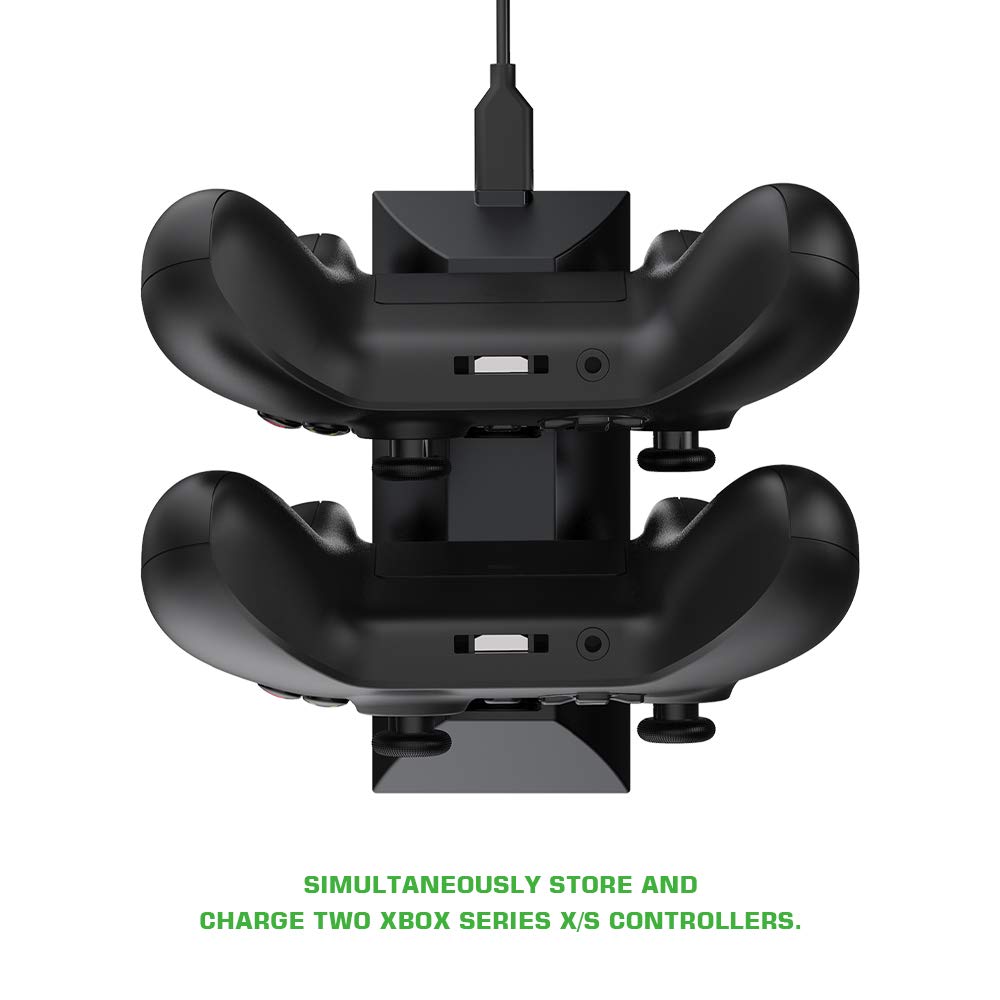 GameSir Dual Charging Dock Charger Station for Xbox Series X/S Controller, Controller Charger with 2 X 600mAh Rechargeable Battery-Black
