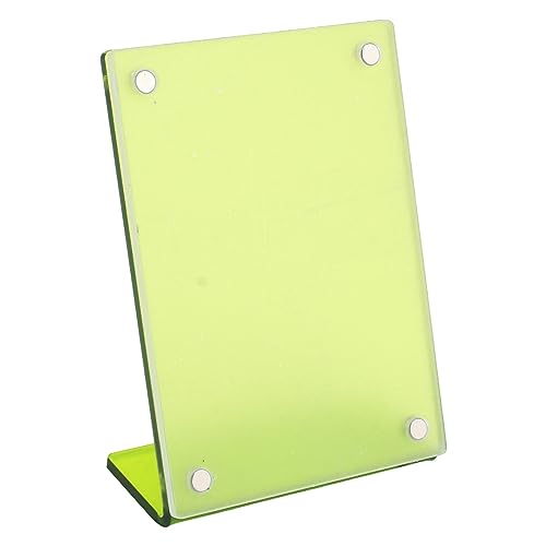 Free Standing Photo Frame, Simple Operation Slant Back Multipurpose Photo Frame for Movie Ticket Office (Fluorescent Green)