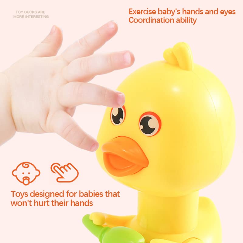 MRSOHRET(2 Pack A Baby Toy Motorcycle That Automatically Moves Forward by Pressing The Duckling's Head,Cute Design, Suitable for Babies Over 2 Years Old
