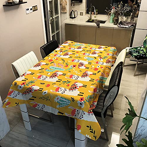NUER Polyester Printed Table Cloth Cactus Series Home Table Cover Kitchen Tablecloth Living Room Coffee Tablecloths A2 140x210cm