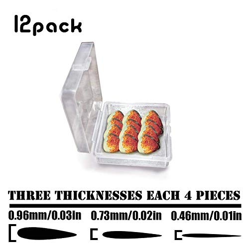 Guitar Picks Premium Picks Sampler Includes Thin Medium And Heavy Gauge Unique Guitar Gift For Bass Electric Acoustic Guitars (12 Count)