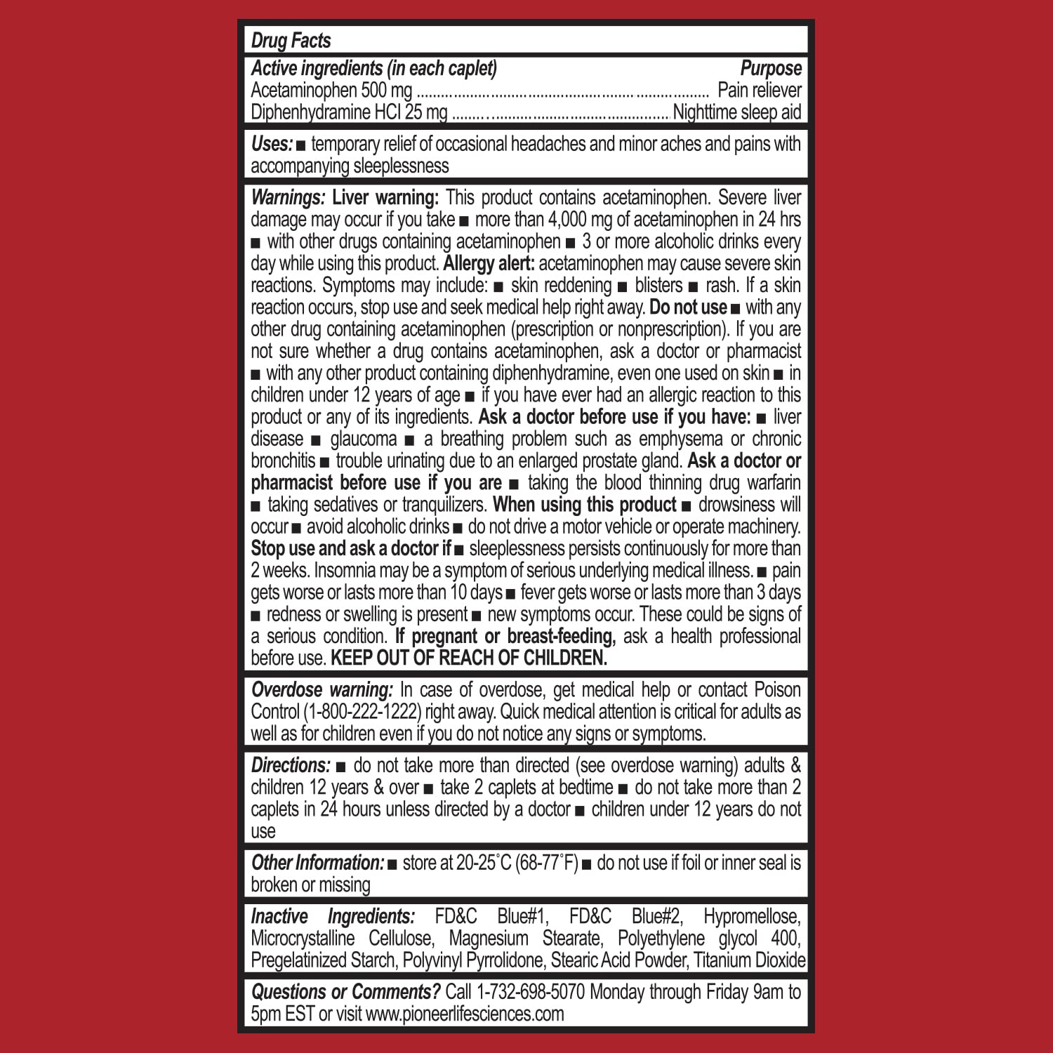 GenCare - Extra Strength Acetaminophen PM 500 mg (375 Tablets) | Value Saving Pain Relief & Sleep Aid for Adults | Works Fast & Non Habit Forming Headache Medicine | Helps with Aches & Joint Pain