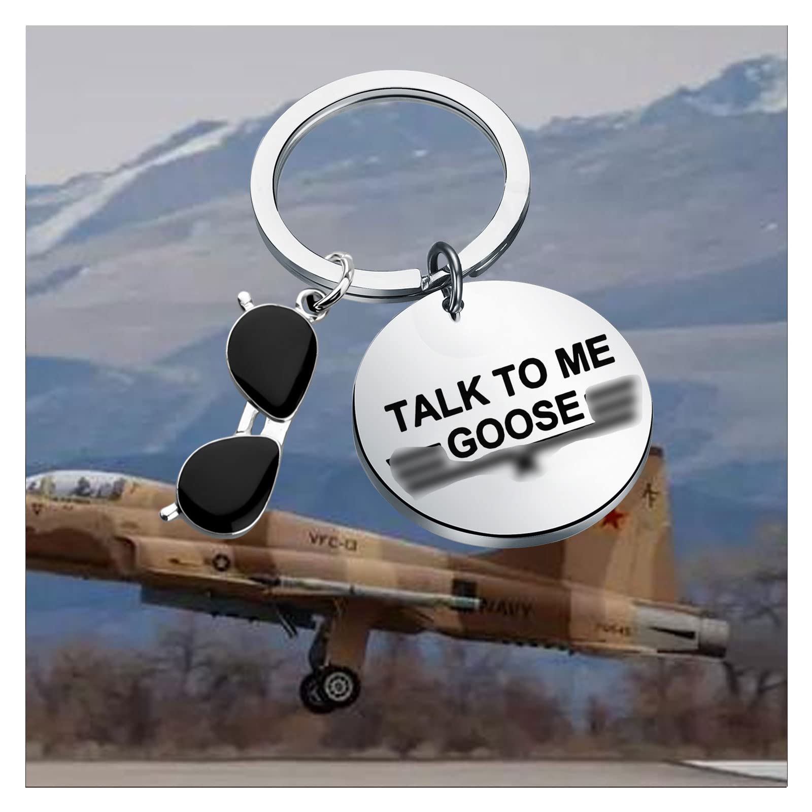 Funny Pilot Gift Flight Crew Gift Talk To Me Goose Keychain(Talk To Me k