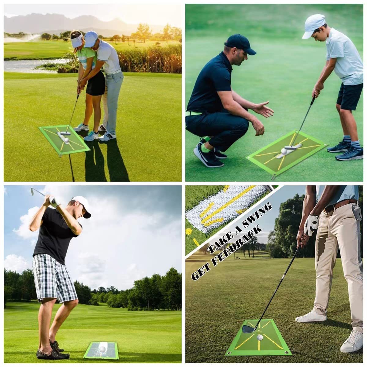 Golf Swing Analyzer,Golf Training mat for Swing Detection Batting,Golf Swing mat,Golf Training aid,Golf Hitting mat,Indoor/Outdoor Golf Training Aid Equipment