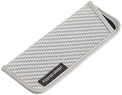 Foster Grant Men's Sawyer Multifocus Rectangular Reading Glasses, Matte Dark Gunmetal/Transparent, 54 mm + 2