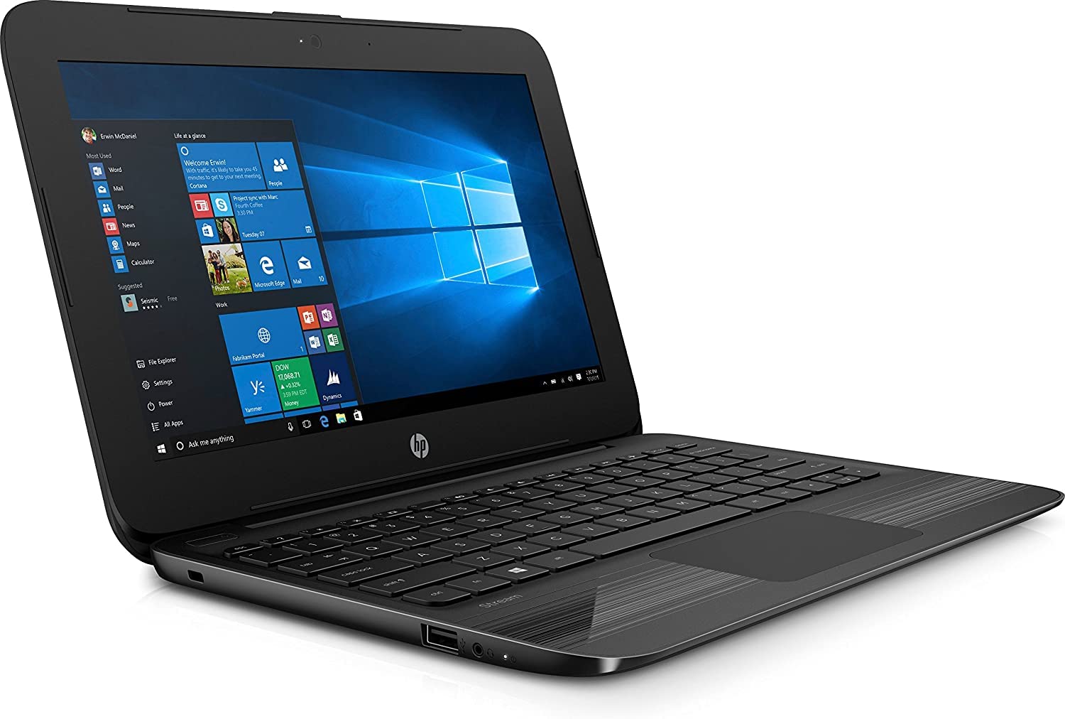 HP Stream 11 PRO G3 11.6" Business Laptop, Intel Celeron N3060 1.6GHZ, 4G DDR3L, 64G eMMC HDMI, USB 3.0, USB 2.0, Windows 10 Pro 64 Bit-Multi-Language Supports En/Fr/Sp(Renewed).