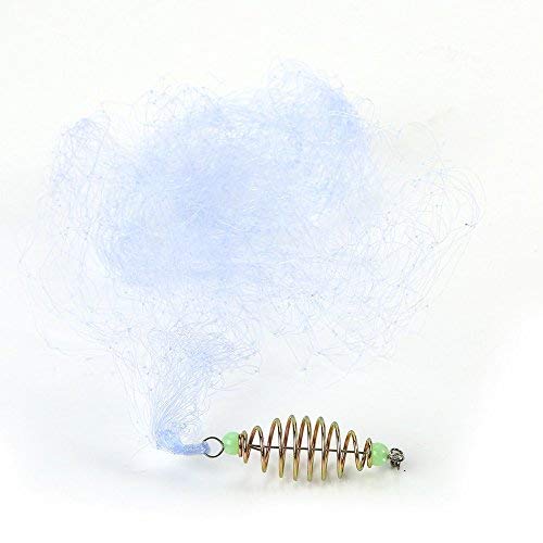 Fishing net Copper Spring,4pcs Fishing Net Trap Luminous Bead Copper Spring Shoal Netting Fishnet Tackle, Durable Copper Spring Fishing Net with Luminous Beads Accessories for Night Fishing