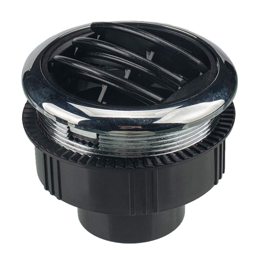 Garneck Round A/C Air Outlet Vent Electroplate Knob Type Universal for RV Bus Boat Yacht Electric Car Caravan 87mm/75mm 46mm