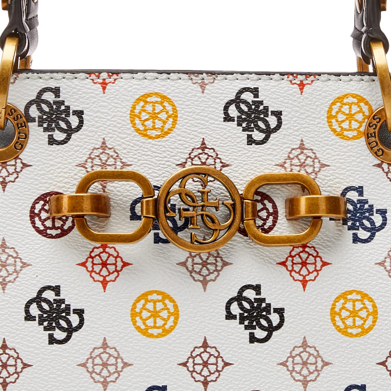 GUESS Noelle Small Elite Tote, White Multi