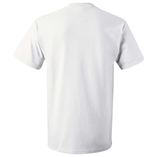 Fruit of the Loom mens Premium Tag-free Cotton Undershirts (Regular and Big & Tall) Undershirt, Crew - 4 Pack White, Large US