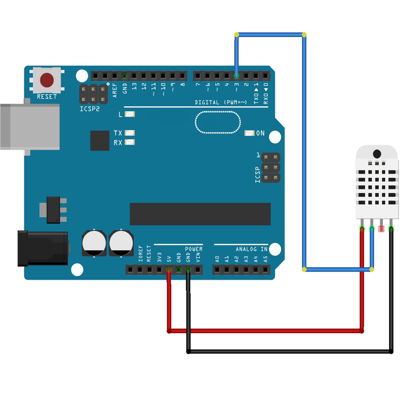 Geekstory 4PCS DHT22 AM2302 Digital Temperature and Humidity Sensor Temp Humidity Monitor Module Replace SHT11 SHT15 for Arduino Raspberry Pi