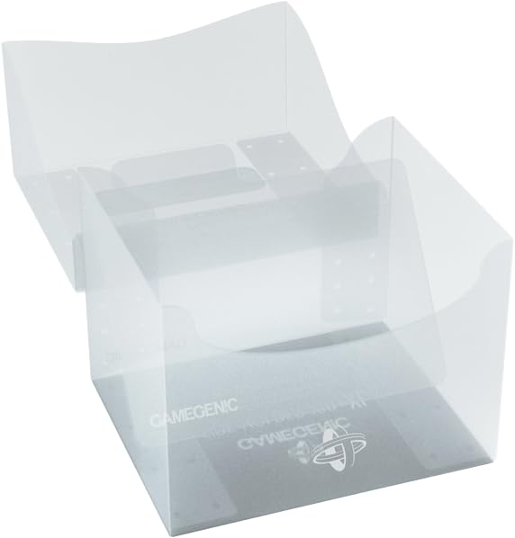 Gamegenic Side Holder 100+ XL Casual Deck Box | Double-Sleeved Card Storage with Flex Card Divider | Premium Card Protector | Cobra Neck Technology | Holds up to 100 Cards | Clear Color | Made