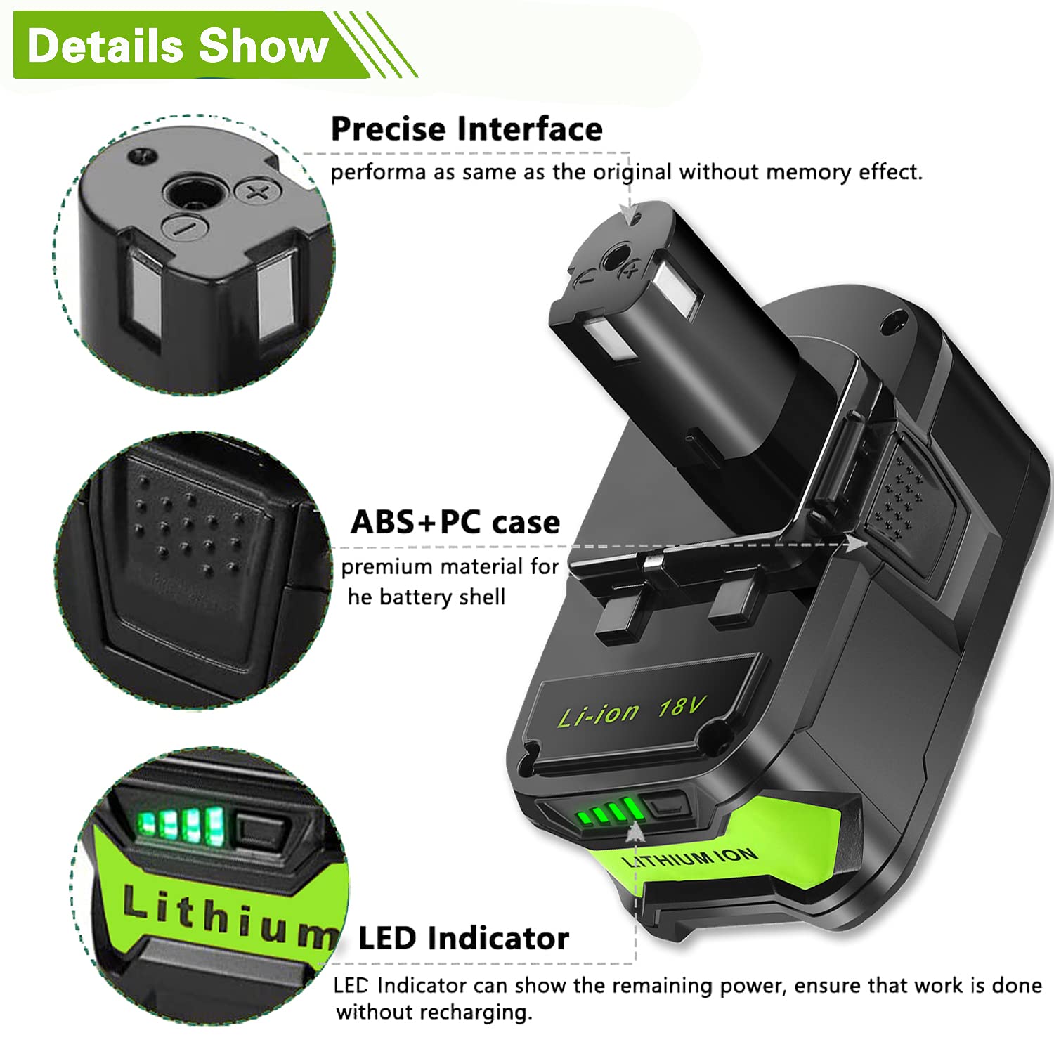Gatcepot 2Pack 6.0Ah P108 Battery Compatible with Ryobi 18 Volt Lithium Battery P104 P105 P102 P103 P107 P109 P100 for Ryobi 18 Volt ONE+ Cordless Tool