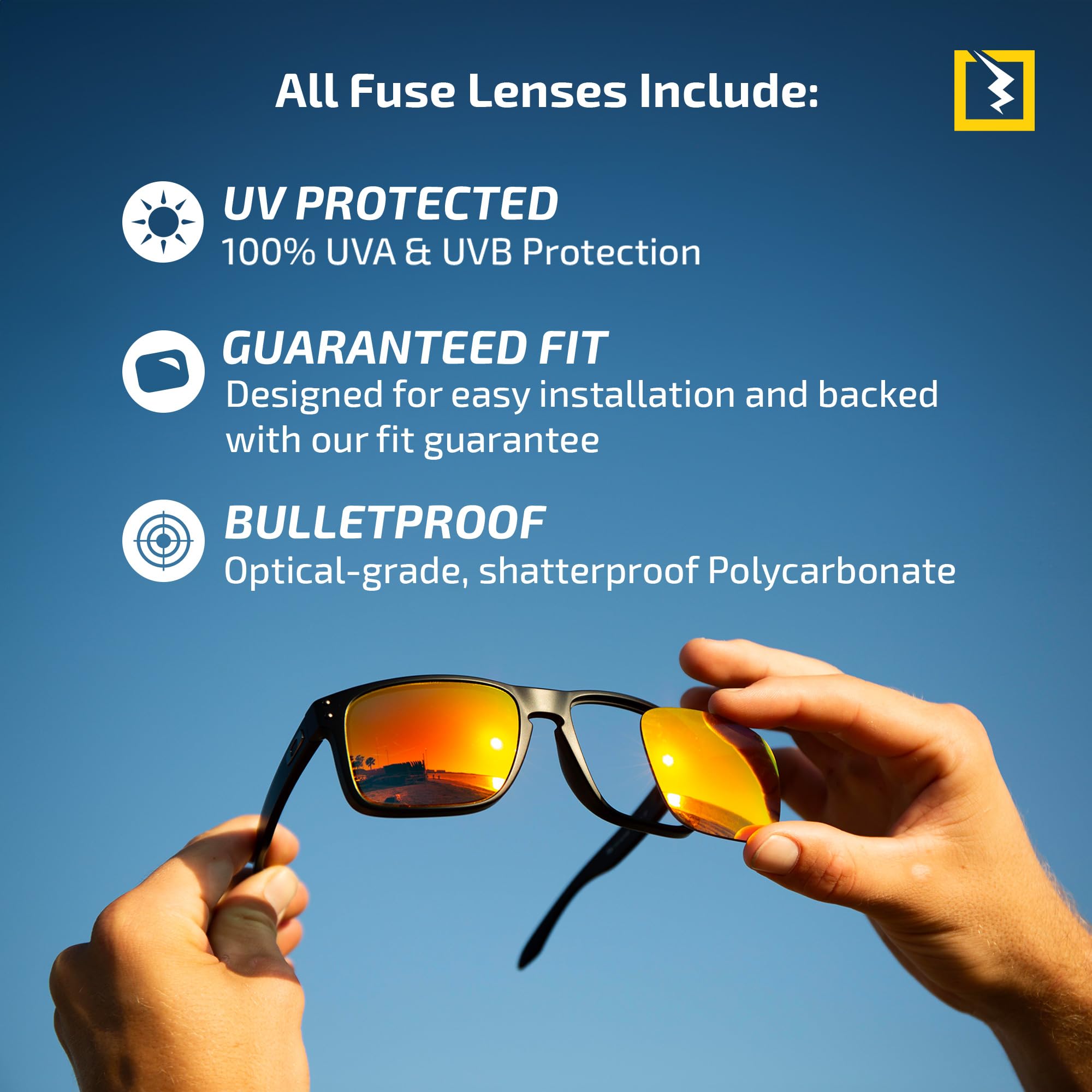 Fuse Lenses Compatible with Oakley Holbrook XL