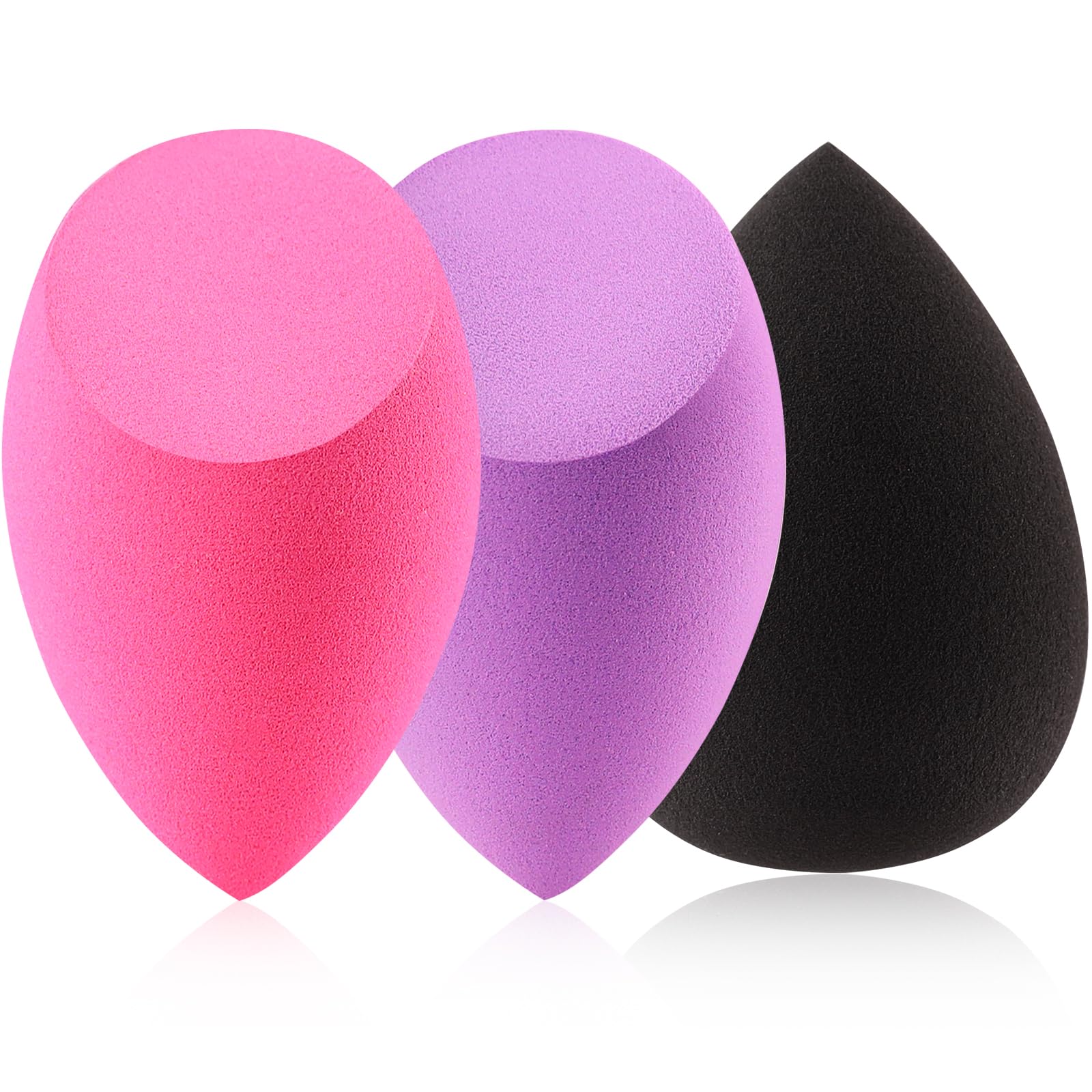 Foonbe 3Pcs Makeup Sponge, Paw Paw Makeup Blending Beauty Sponge, Blender Beauty Sponge Use for Cream, Liquid Makeup and Powder Foundation Beauty Cosmetic (Orange)