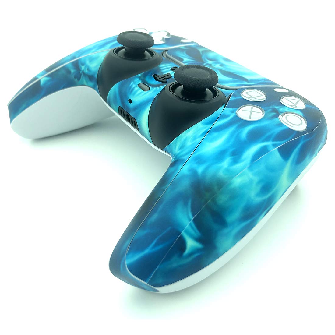 Gebaisi PS5 Controller Skin Sticker for Playstation 5 Cover Wrap Decal Flame Skull