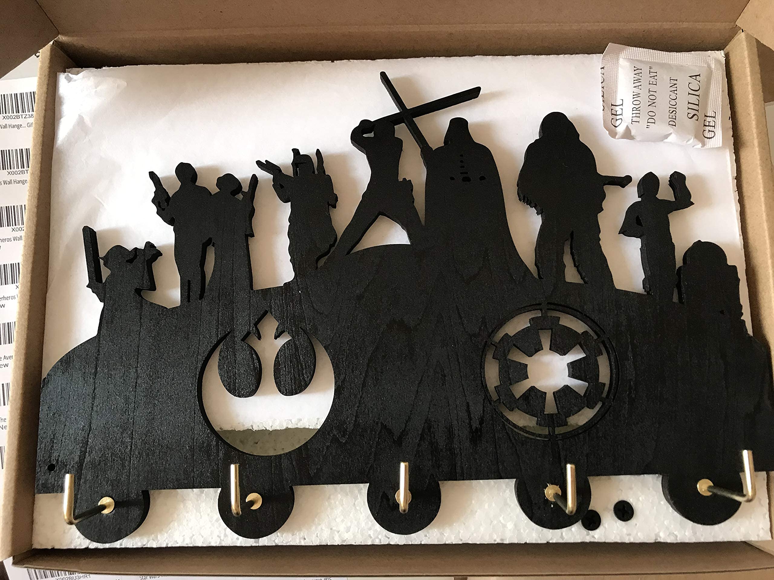 Wall Hanger Wall Hook Key Holder Key Hanger Wall Key Rack Wood Wall Key Holder with 5 Metal Hooks Personalized Gift Home Housewarming Gift S2