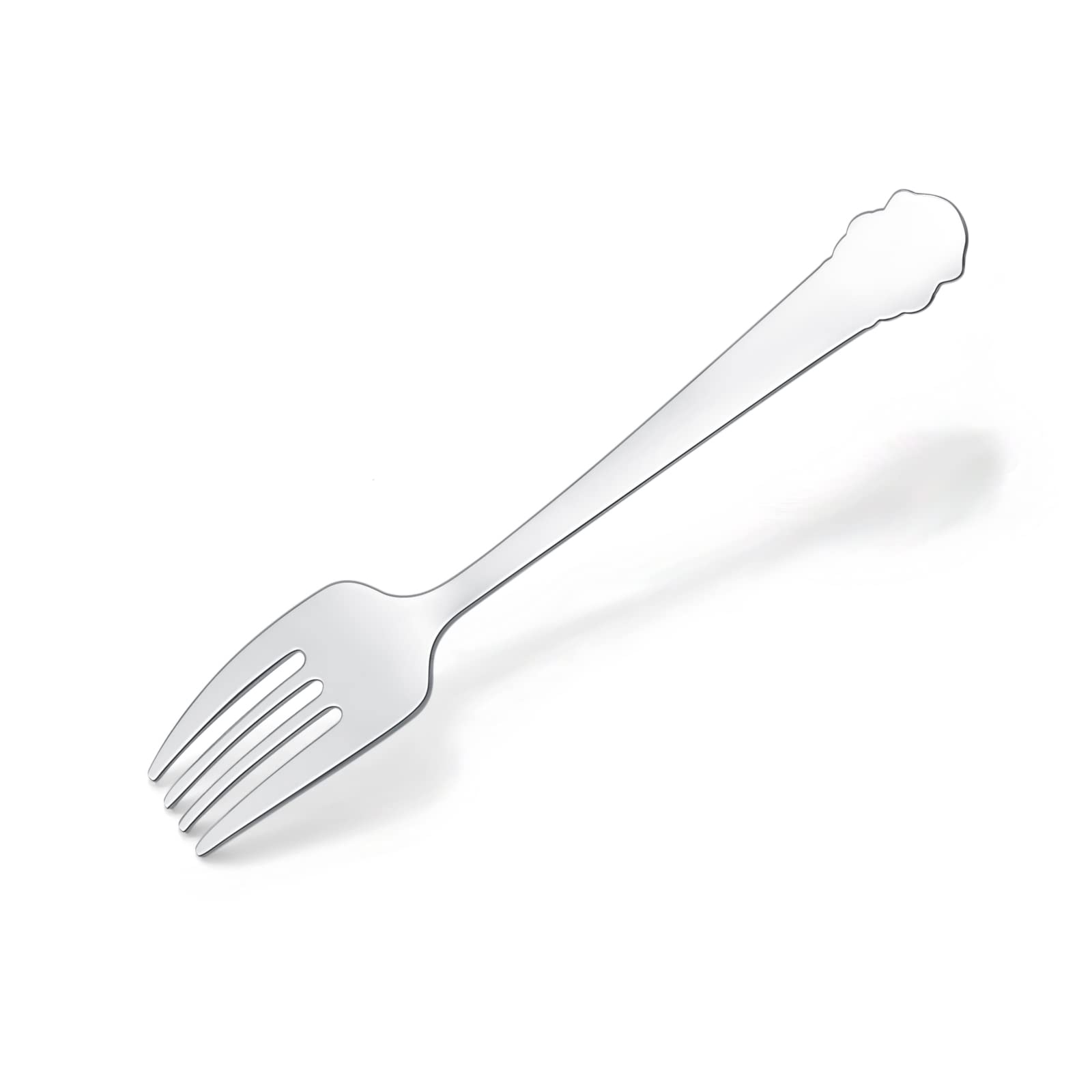 Forks and Spoons Silverware Set, Premium 999 Sterling Silver Flatware Cutlery Set for Home, Kitchen and Restaurant, Mirror Polished, Handmade(F*-Fork)