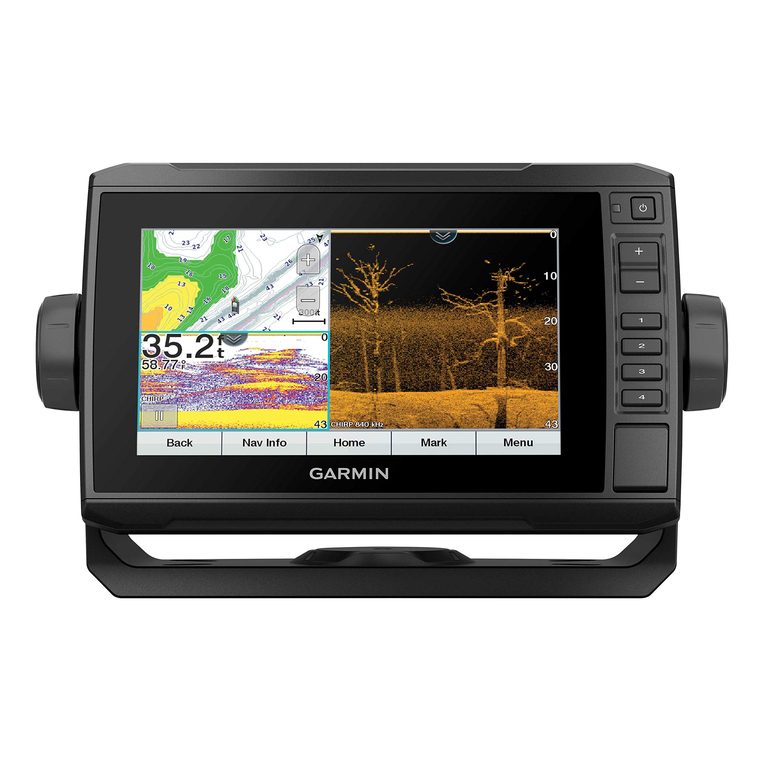 Garmin ECHOMAP UHD 73cv, 7" Keyed-Assist Chartplotter with U.S. LakeVü g3 and GT24UHD-TM transducer