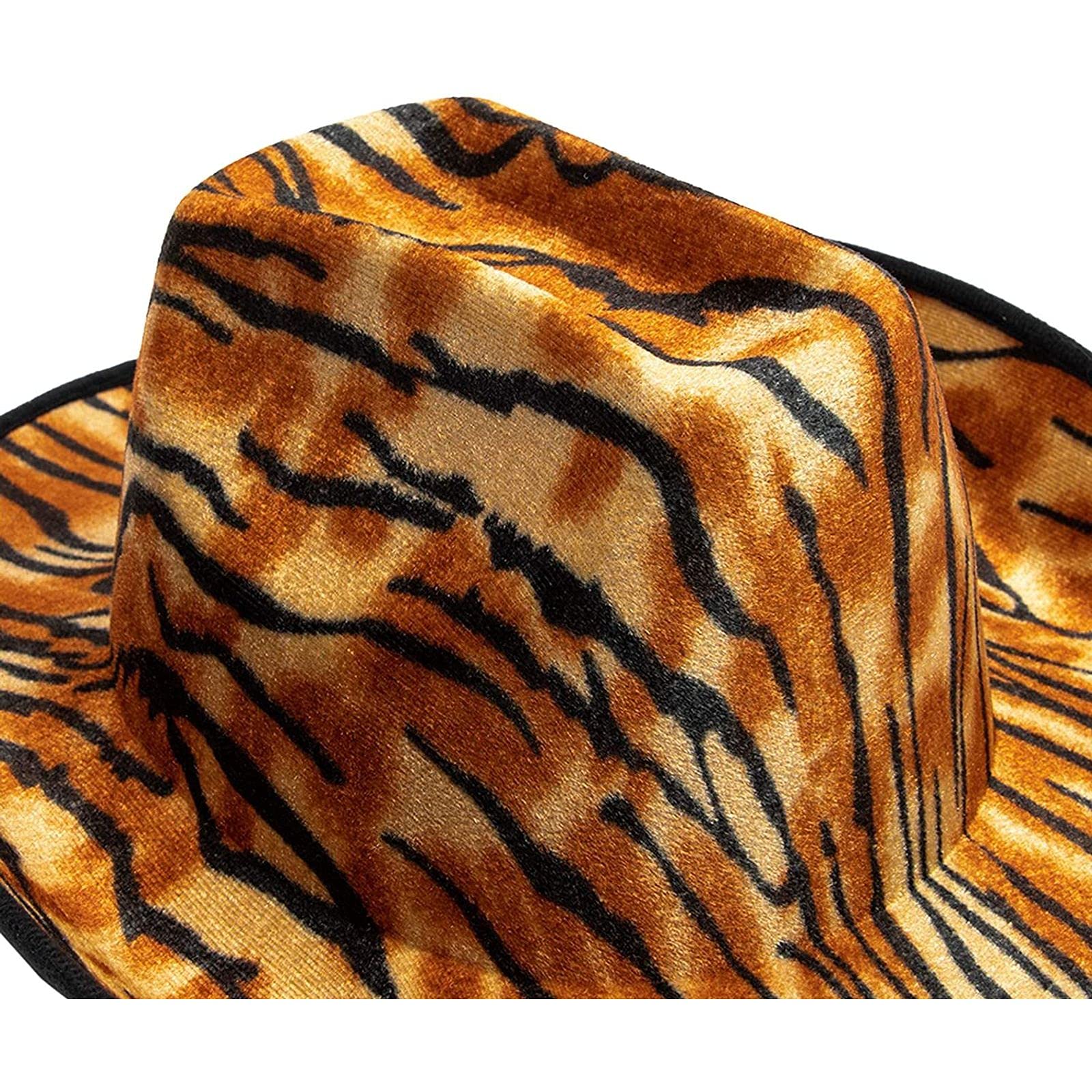 Fun Cowboy Hat, Party Cowboy Hat in Tiger Print (Adult Size, Unisex) Multicoloured