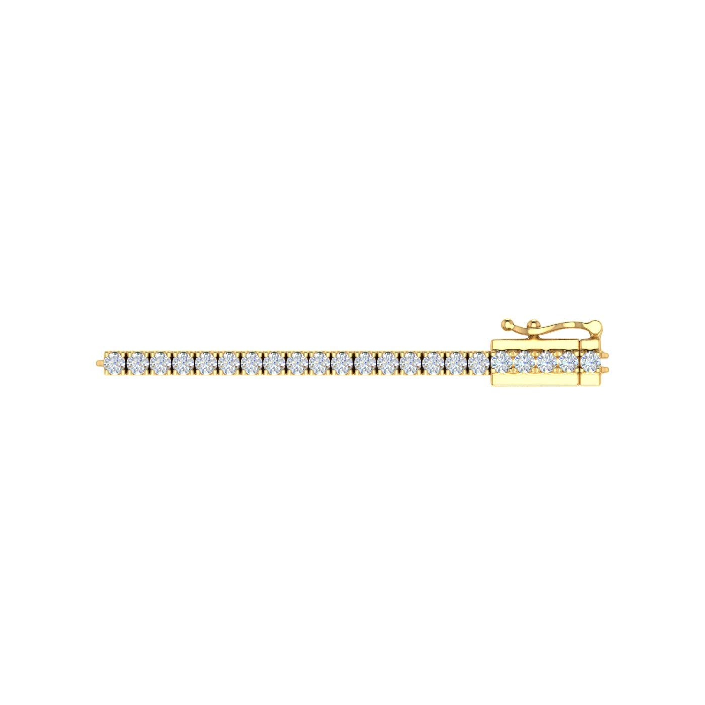 FINEROCK 2 Carat Diamond Tennis Bracelet in 10K Yellow Gold (7.5 Inch)