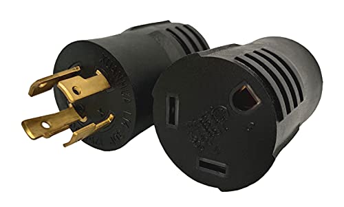 Fullsky FD-003 Male NEMA L14-30P Locking Plug 4 Prong to Female TT-30R 30Amp RV Adapter Output 125V