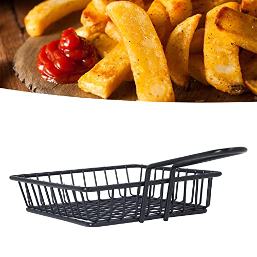Fryer Basket, Food Grade French Fry Frying Strainer with Handle for Restaurant Home Short (Rectangle) (Color : Square)