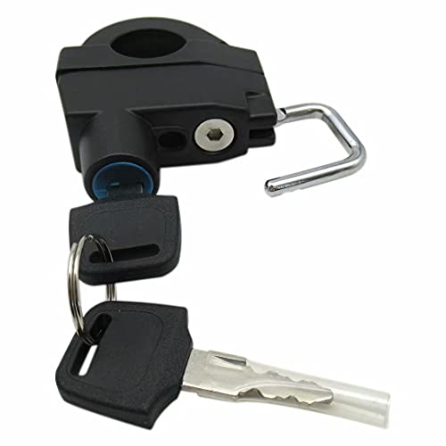 Gxcdizx New! Motorcycle Universal Helmet Lock Helmet Lock with Two Keys Fits for 25mm Engine Crankcase Crash Bar Motorbike
