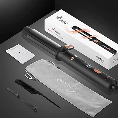 Rotating Curling Iron, Automatic Hair Curler, Curling Iron, Curling Wand, 1 1/4 Inch Ionic Rotating Hair Curler for Waves with Extra Long(5.5 inch) Tourmaline Ceramic Barrel (1 1/4 inch)