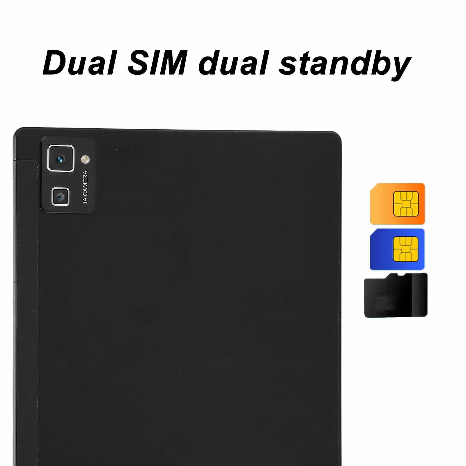 GLOGLOW 10.1 Inch Tablet, FHD Tablet Support Fast Charging Dual Speakers US Plug 100‑240V for Home for Android 10 (Black)