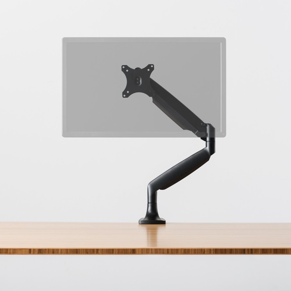 Fully Jarvis Monitor Mounting Arm - fits up to 32" Computer Display (Single, Black)