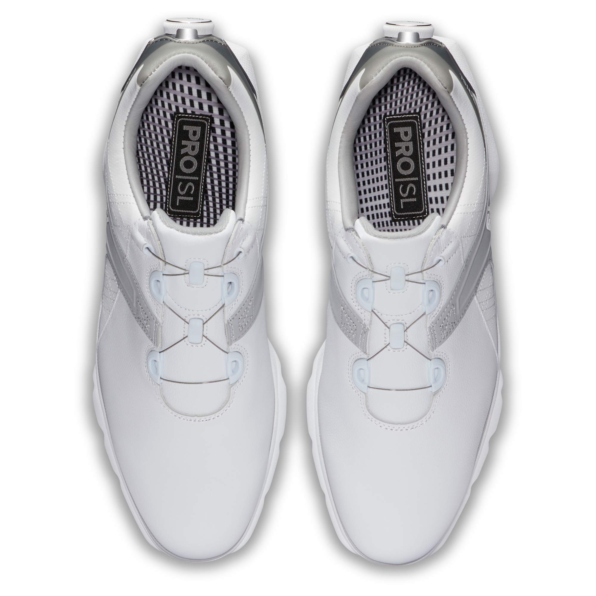 FootJoy Men's Pro|sl Boa Previous Season Style Golf Shoes, White/Grey, 9.5